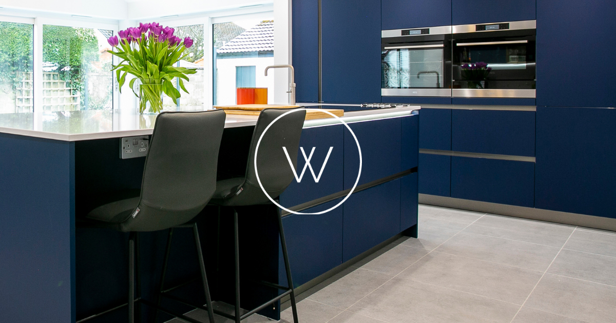 Open Plan Living | Uniting Spaces with a Blue Kitchen Design